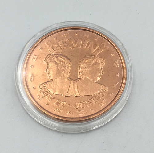 Zodiac Gemini Copper Coin | Rock-n-Granny