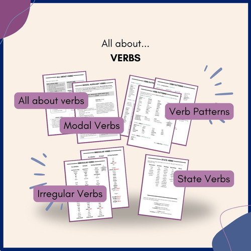 All about VERBS - reference pages | Get Set Go English