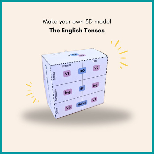 The English Tenses (make your own 3D model) | Get Set Go English