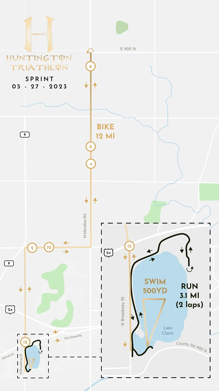 HUNTINGTON SPRINT TRIATHLON COURSE | RUBLE RACING