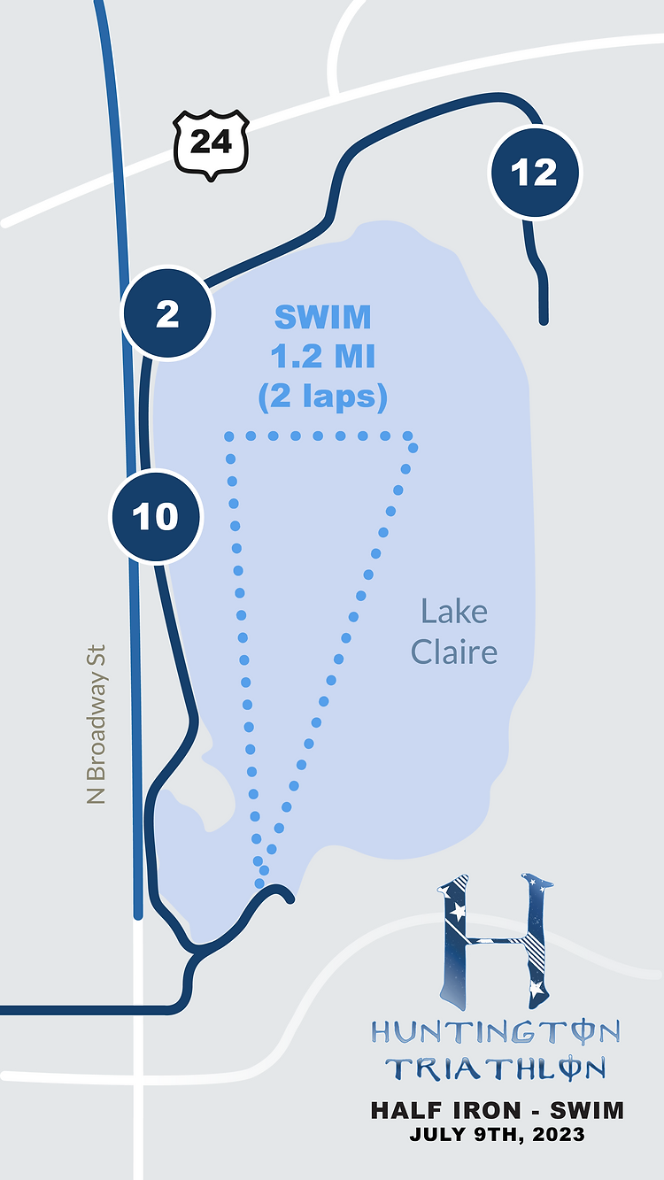 HUNTINGTON HALF IRON SWIM COURSE | RUBLE RACING