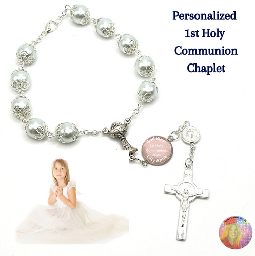 Personalized Communion Chaplet | BarbaraBeckmannArt