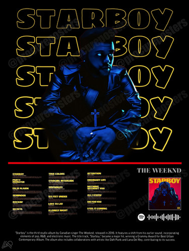 Weeknd Starboy Poster | Procure Posters
