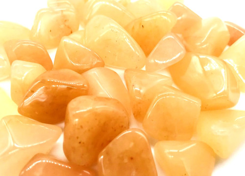 Yellow Jade Tumbled Stone Healing Crystal for Luck and Confidence
