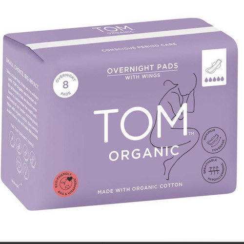 TOM 호주 오가닉 오버나이트 날개형 8개입 | HOJUNUNA