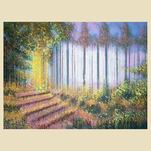 Atmospheric Autumn Forest - Original Landscape Painting By Marc Todd ...