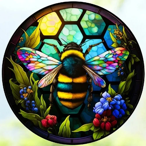 Stained Glass Bumble bee | Nanas rings n things