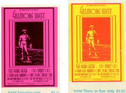 BG 189 10 Years After Spirit David Singer Fillmore 1969 Concert Ticket ...