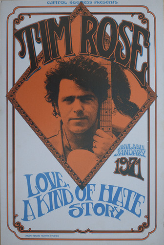 Tim Rose 1971 Capitol Records Promo Handbill Famous Fingers Studios ...