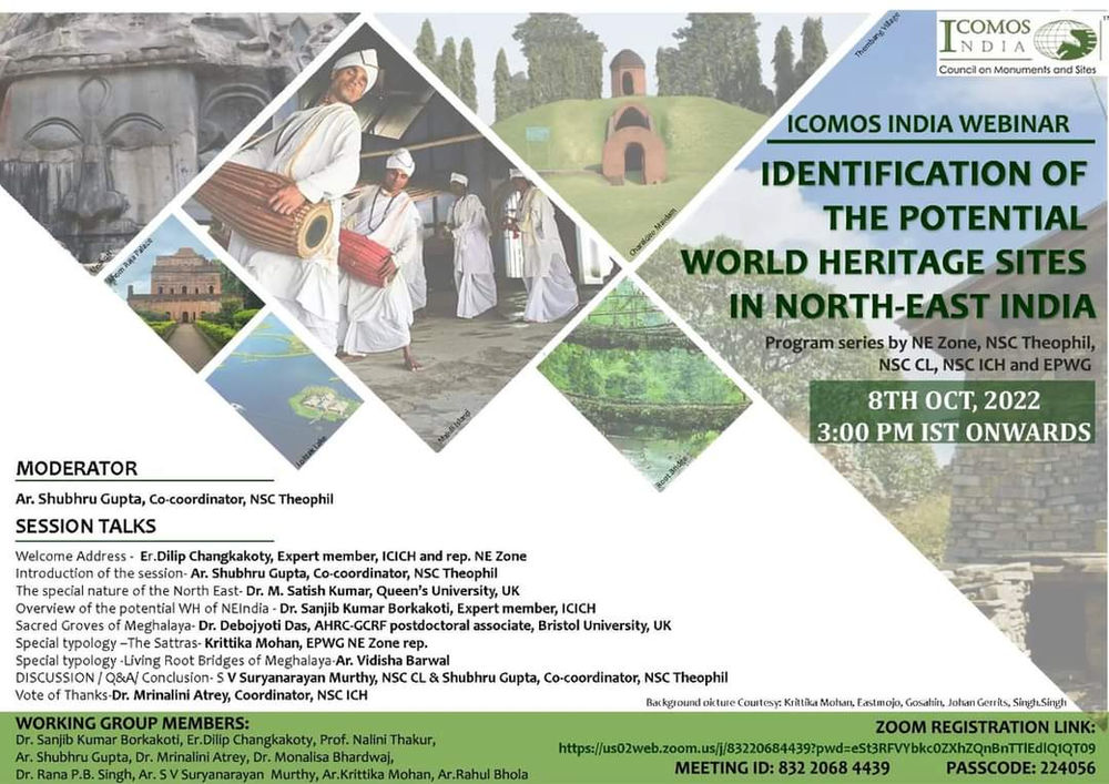 ICOMOS Webinar - World Heritage Sites in North East India. | InArch Center