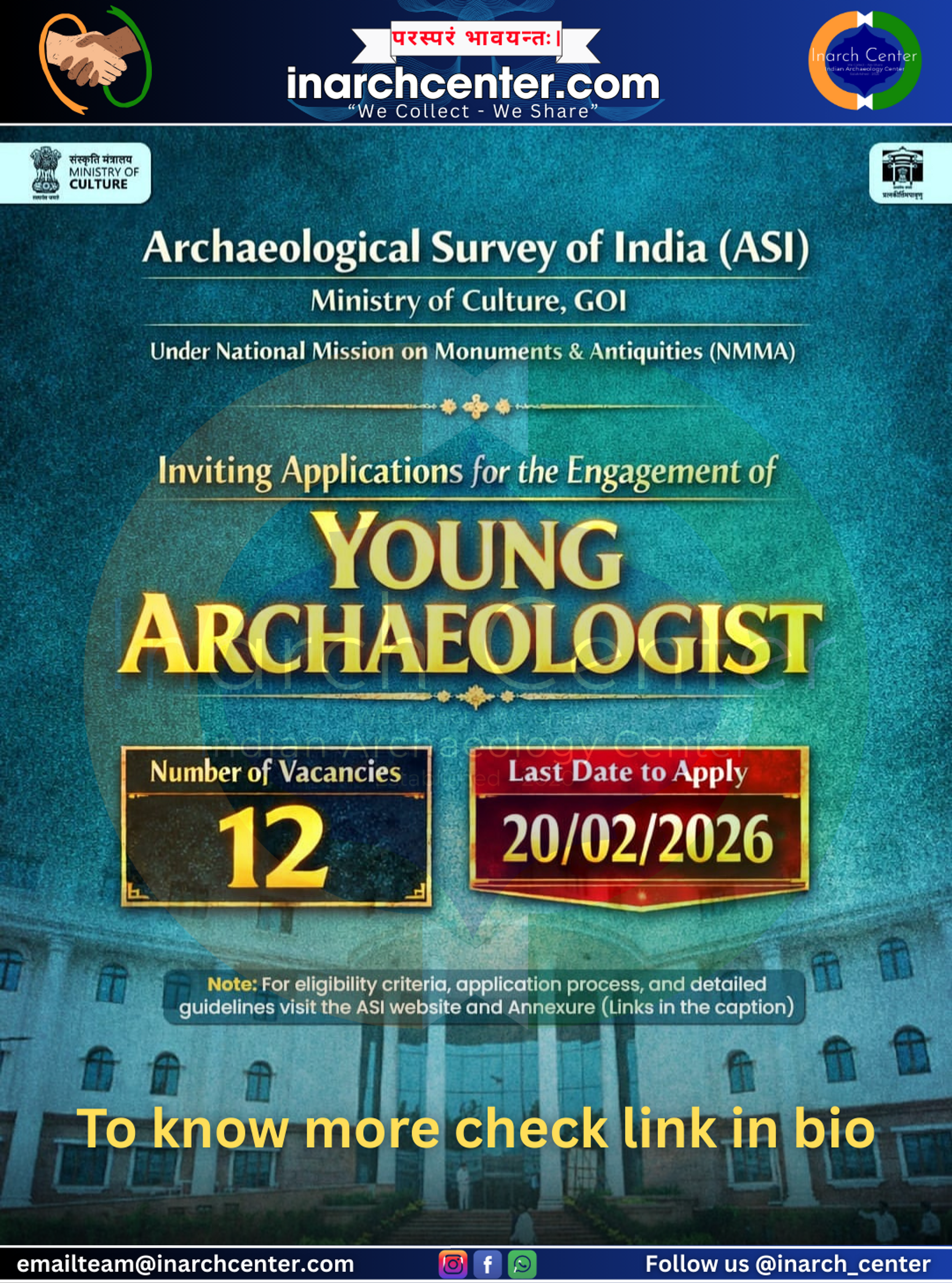 Job Alert: ASI Recruitment 2026 – Apply for 12 Young Archaeologist ...