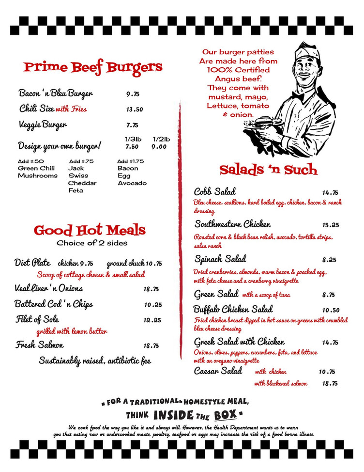 MENU | The Cracker Box