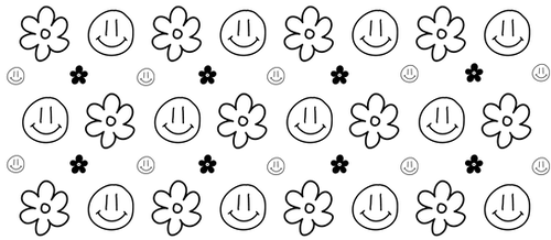 Smiley flowers libby glass wrap SVG | The Learning Tree