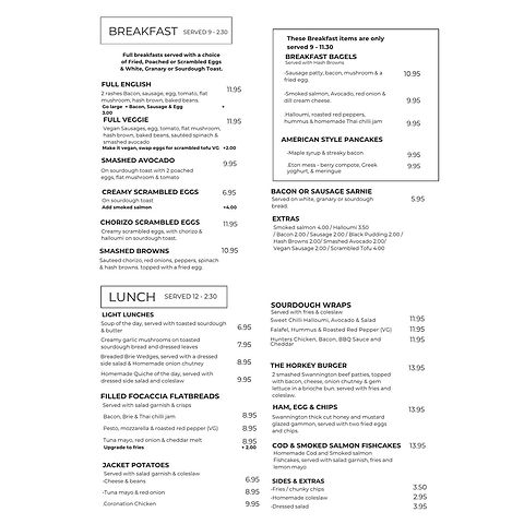Menu | The Horkey Kitchen