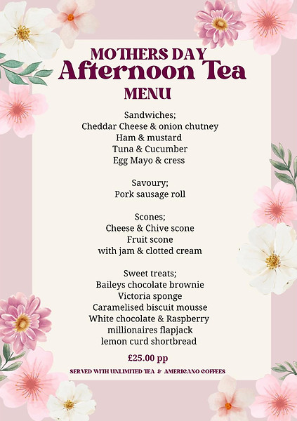 Afternoon tea menu | The Horkey Kitchen