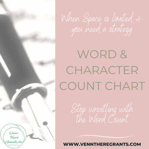 Word & Character Count Chart | Venn There Grants