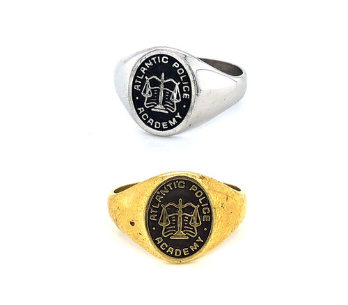 Atlantic Police Academy Graduation Ring Large 14x11mm (S141DM/CJ896 ...