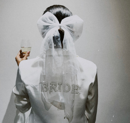 Pearl Detail Hair Bow | The Cotswold Bride