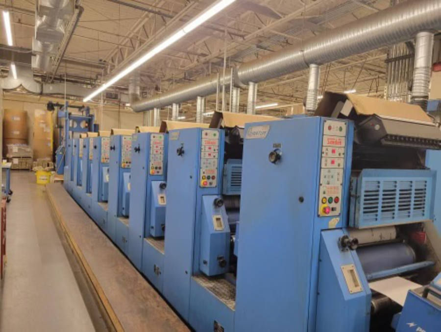 variable size 8 color offset web presses