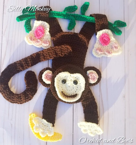 Silly Monkey -Applique Crochet Pattern PDF | OrchidandBees
