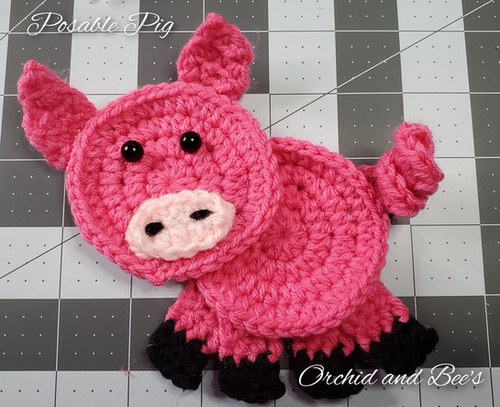 Posable Pig- Applique Pattern- PDF | OrchidandBees