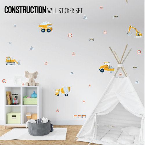Construction Wall Decals | Little Bug