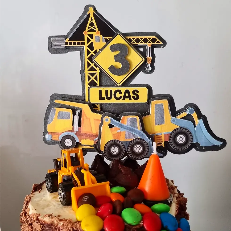 Construction Cake Topper | Little Bug