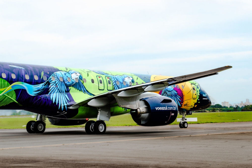 Azul Reveals Dramatic Tropical Livery for One of Their New Embraer E195 ...