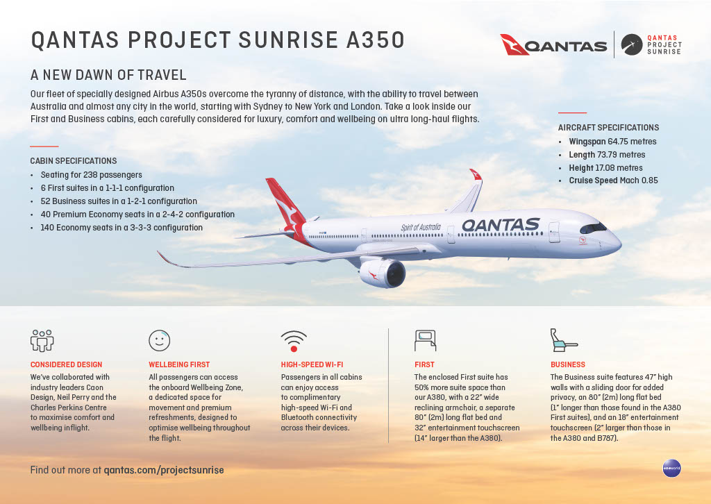 Qantas Unveils Luxurious Airbus A350 First and Business Class Cabins ...