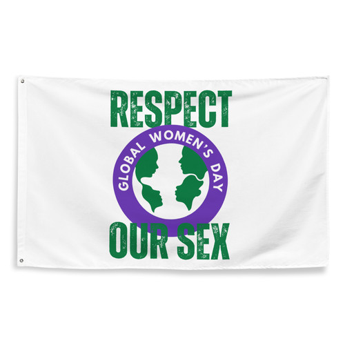 Global Womens Day Respect Our Sex Flag Violetvend