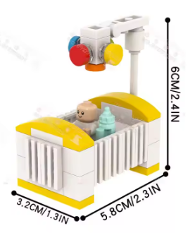Mini Build Your Own Block Baby Cot. Please Check Measurements. Super ...