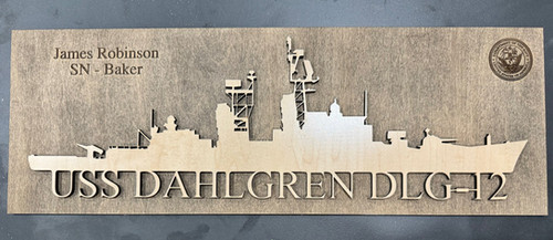 Personalized US Navy Ship sign | Seaside Laser Studio