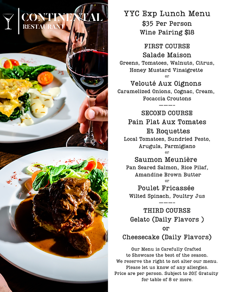 Dinner Menu | Continental YYC