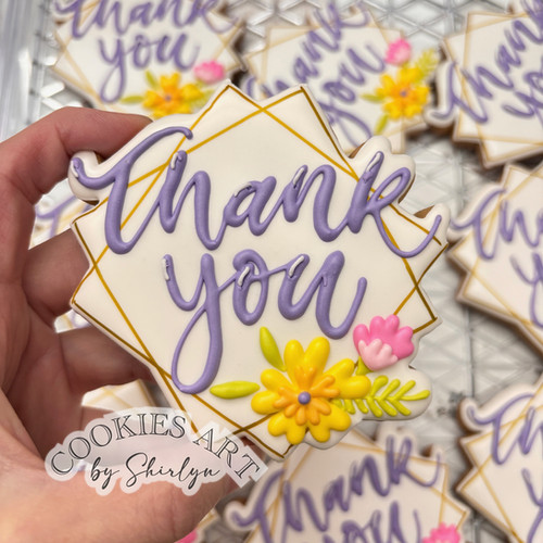 Thank You Cookie STL File (Digital File) | CookiesArtByShirlyn