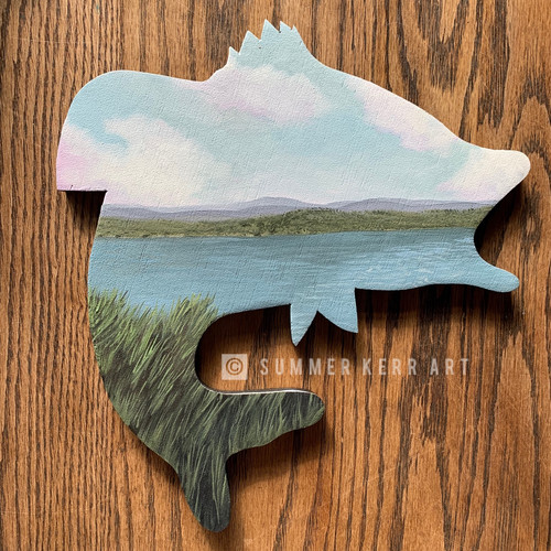 Bass Fish Lake Painting | Summer Kerr Art