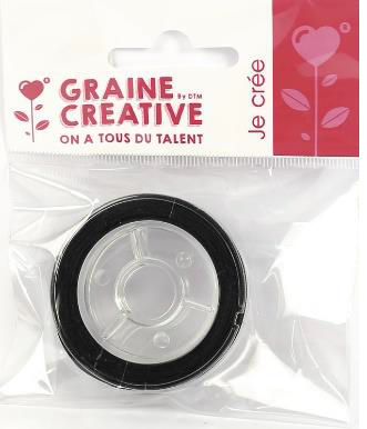 Sachet de 5m X 6mm Ruban noir | C Zot Ki Fee