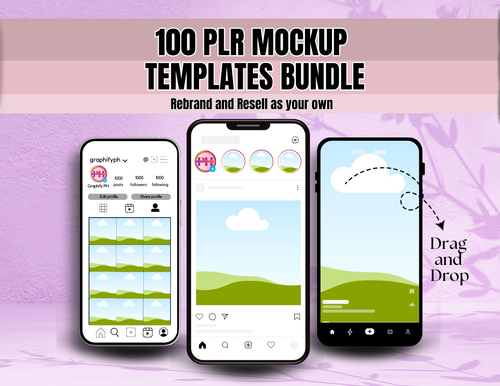 100 PLR MOCKUP TEMPLATES BUNDLE – TARO PALETTE | Graphifyph