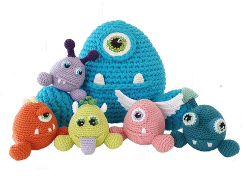 Gratis hækleopskrift Monster Louie og Hæklingerne | Linda Ginnerup