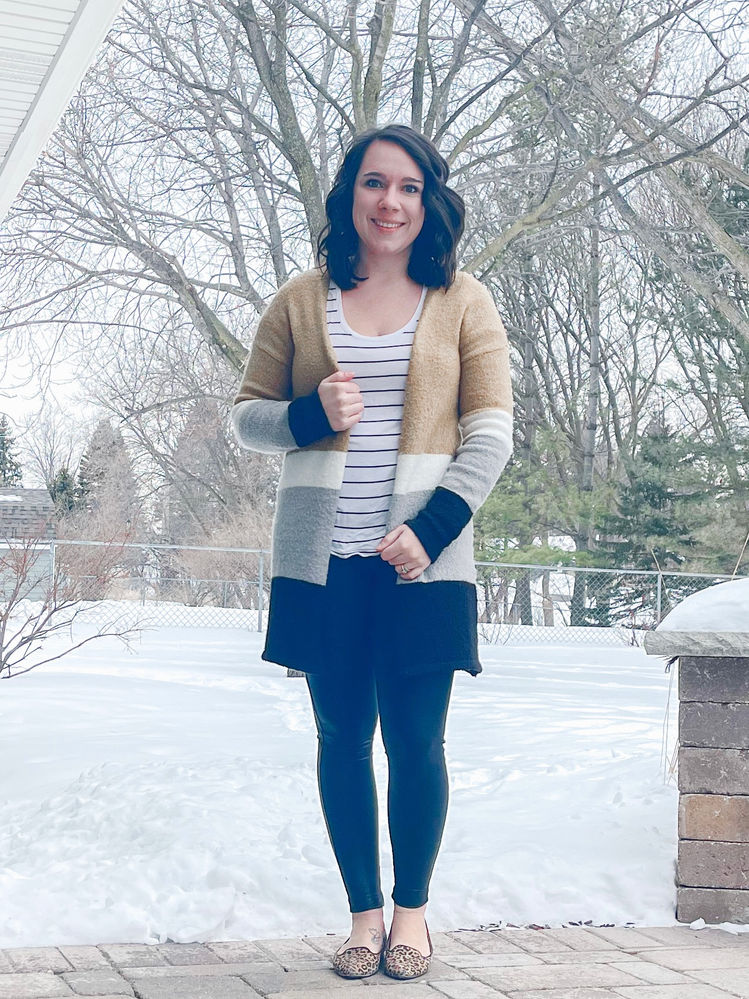 Colorblock Cardigan OOTD