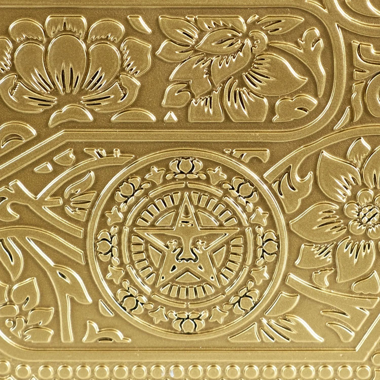 Peace Fingers (gold) by Shepard Fairey | d-gallerie