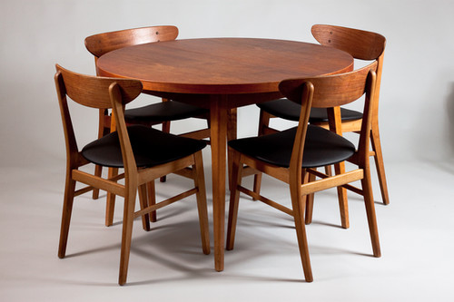 Danish Teak Dining set, Farstrup Chairs and Teak Extendable Table ...