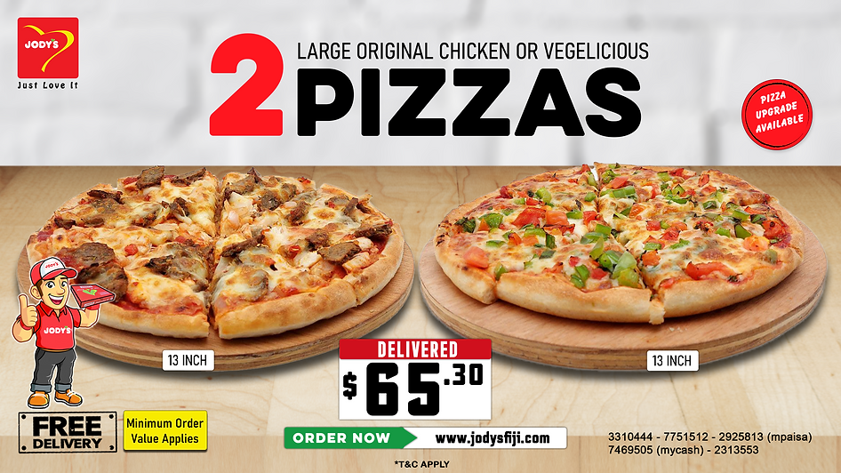 Food Delivery in Suva | Jody's | Pizza Deliveries | jodysfiji.com