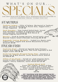 The Springhill | Wolverhampton | Menus