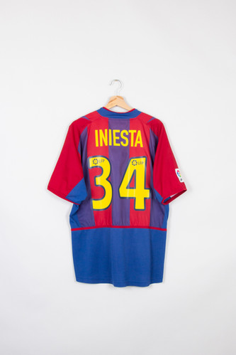 Maillot Nike Football FC Barcelone Vintage INIESTA 2002/03 - S, XL, XXL ...