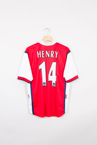 Maillot Nike Football Arsenal Home Vintage HENRY 1999/00 - S ...