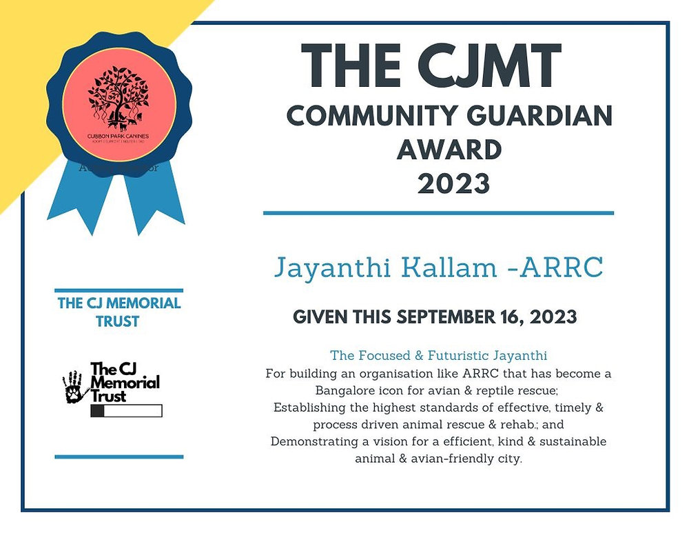 And the CJ Memorial Trust CJMTCG Award 2023 goes to .....