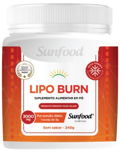 SOLUVEL - LIPO BURN 240G SUNFOOD CLINICAL | Santo Vigor