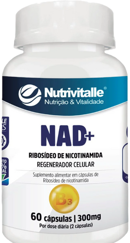 NAD+ RIBOSIDEO DE NICOTINAMIDA 300MG 60CAPS NUTRIVITALLE | Santo Vigor