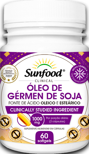 OLEO DE GERMEN DE SOJA 1000MG 60 SOFTGELS SUNFOOD CLINICAL | Santo Vigor