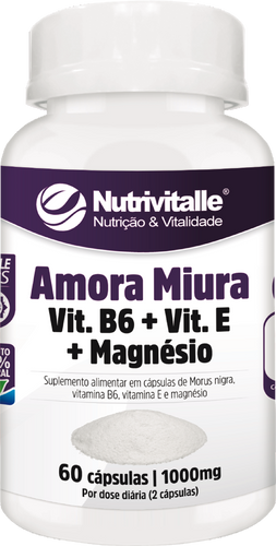AMORA MIURA + VIT. B6 + VIT. E + MAGNESIO 1000MG 60CAPS NUTRIVITALLE ...